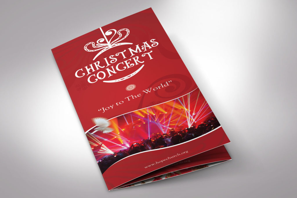 Christmas Event Trifold Program Canva - GraphicMule