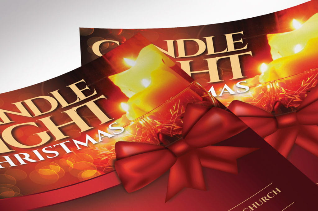 Candlelight Christmas Flyer Canva Template - GraphicMule